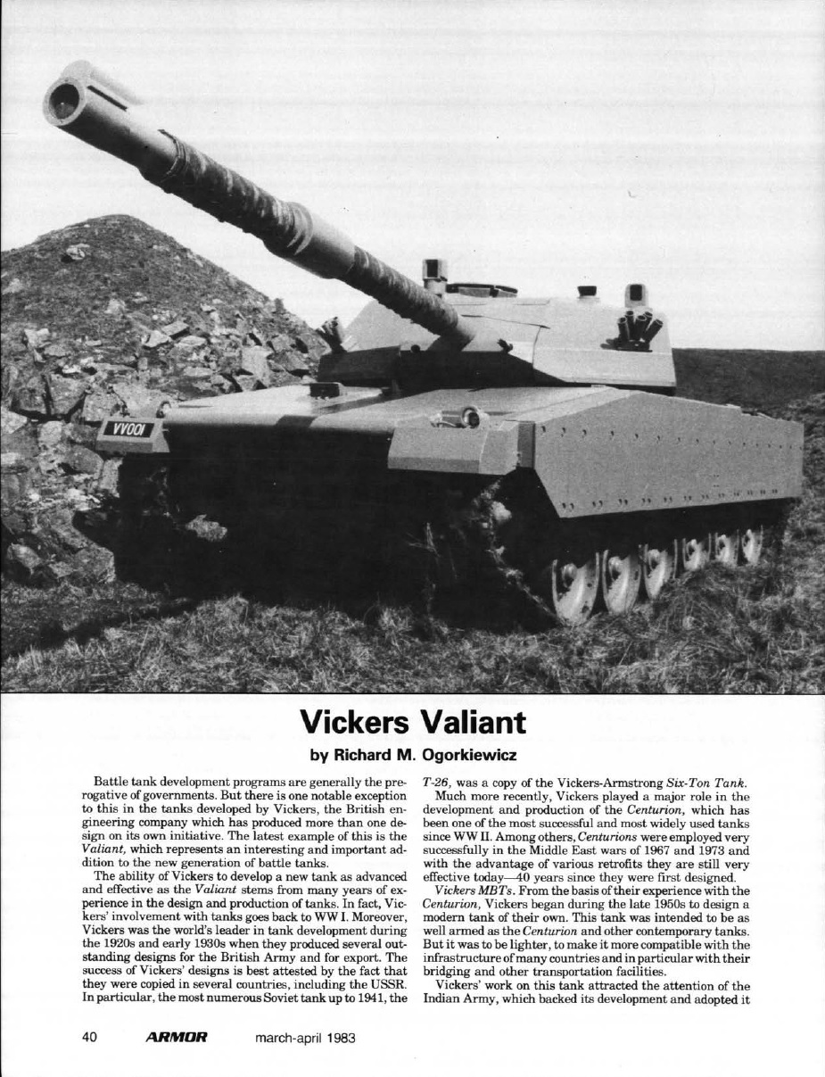 From the Vault: Vickers Valiant MBT – Tank and AFV News