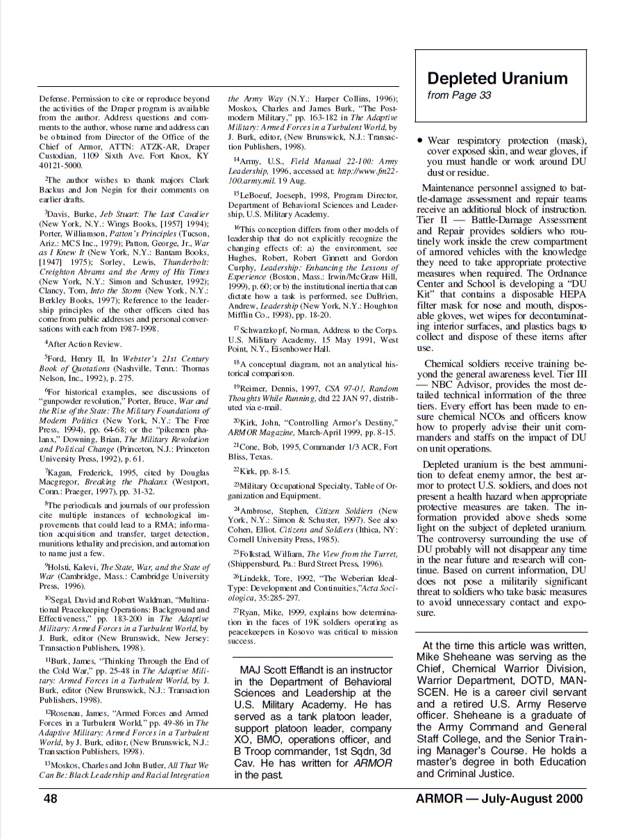 From the Vault: ARMOR article on Depleted Uranium – Tank and AFV News