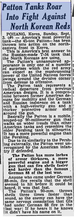 From the Vault: Newspaper articles on US Korean War tanks – Tank and ...