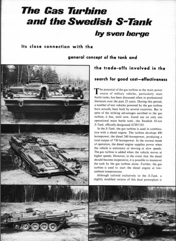 From the Vault: The Gas Turbine and the S-Tank – Tank and AFV News