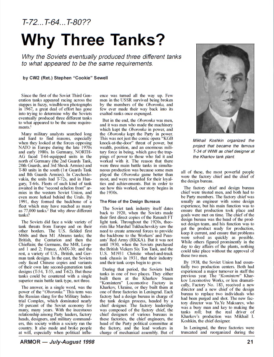 From the Vault: Why Three Tanks? – Tank and AFV News