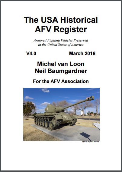 New Edition of USA Historical AFV Register released – Tank and AFV News