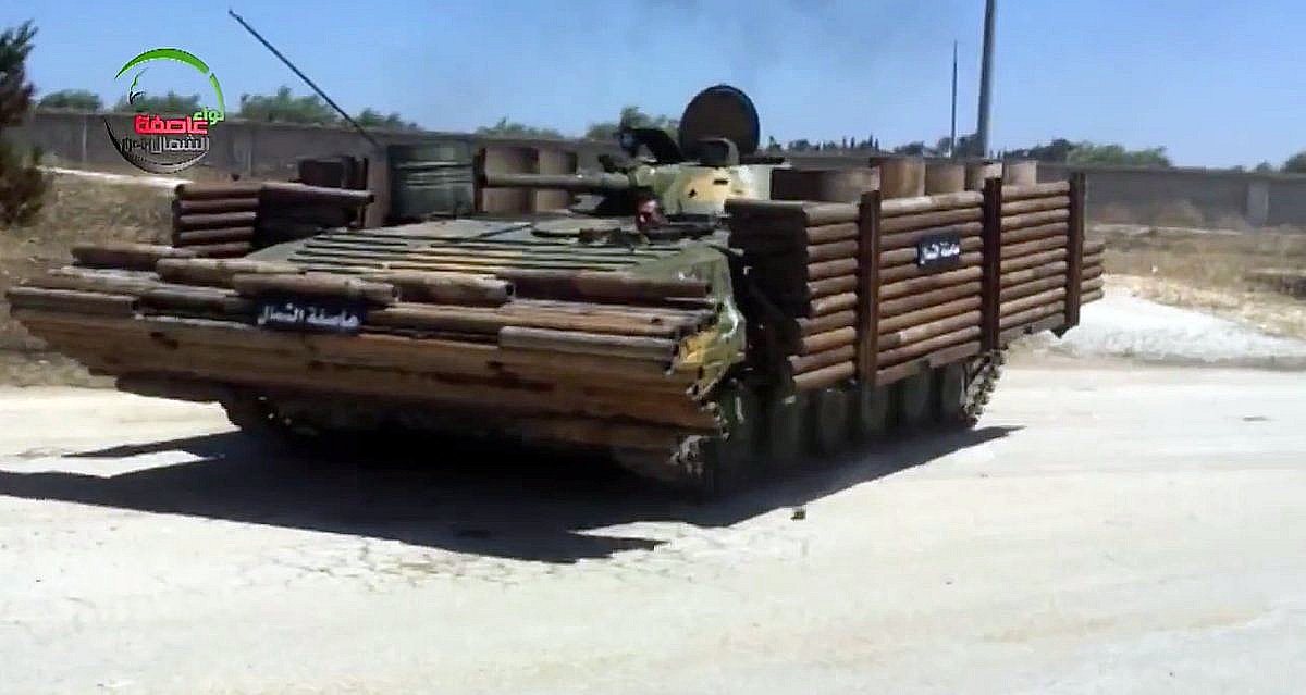 Photo of the Day: BMP with Pipe Armor – Tank and AFV News